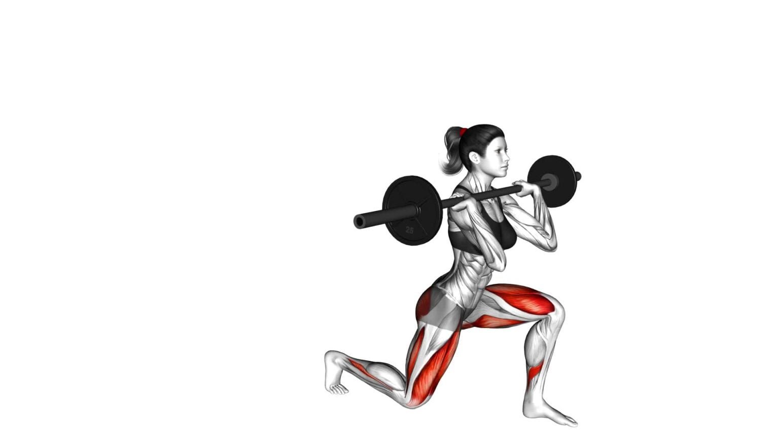 Barbell Front Rack Lunge: Female Video Guide & Tips