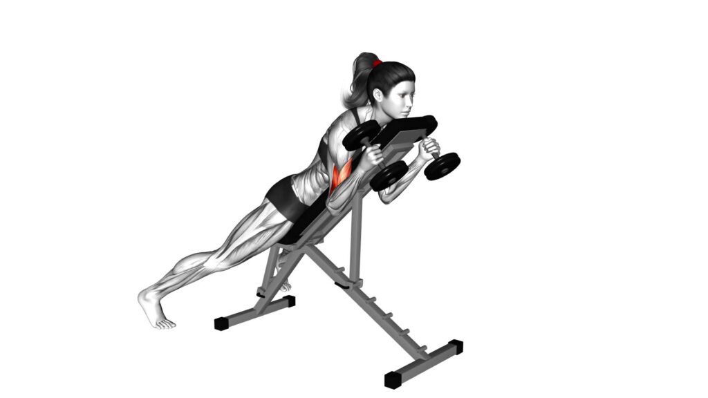Dumbbell Prone Incline Hammer Curl (female) - Exercise Guide & Tips