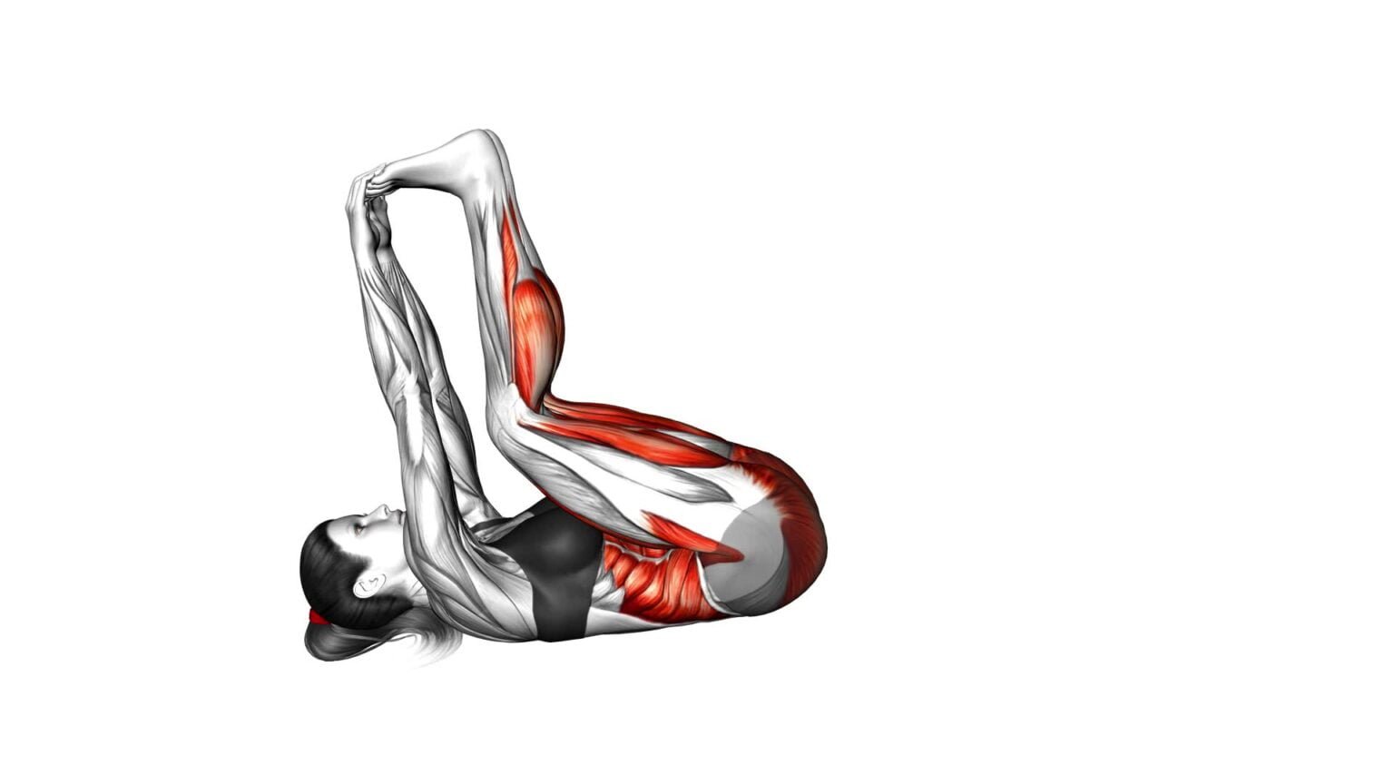 Leg Over Head Calve Stretch (female) - Exercise Guide & Tips