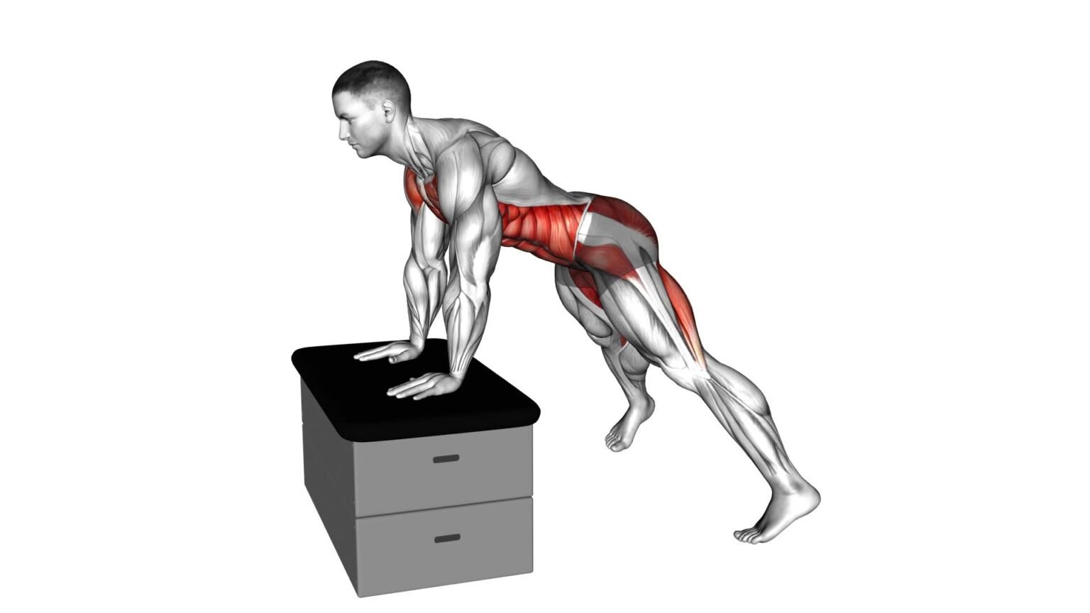 Plank Jack On Padded Stool (Male): Video Guide & Tips