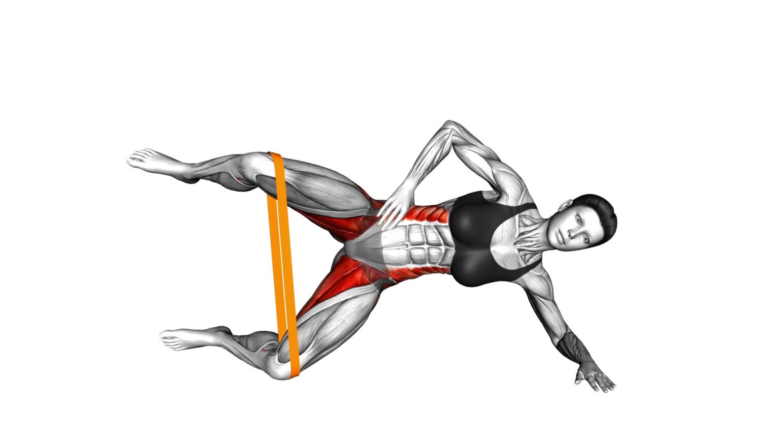 Resistance Band Side Lunge (female) - Exercise Guide & Tips