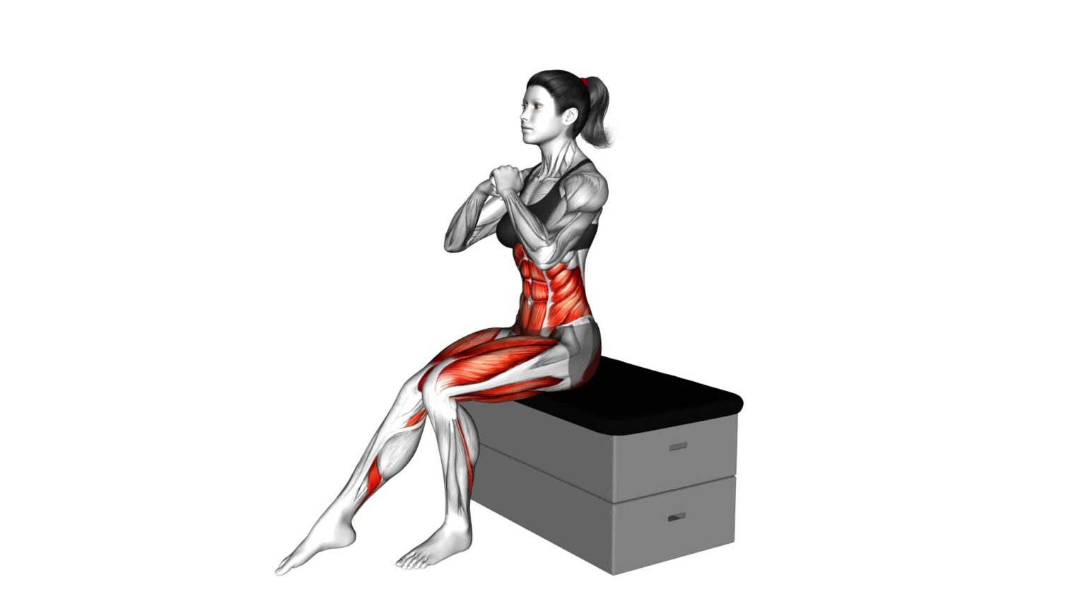 Sitting Stepout Knee Tuck: Video Guide & Tips (Female)