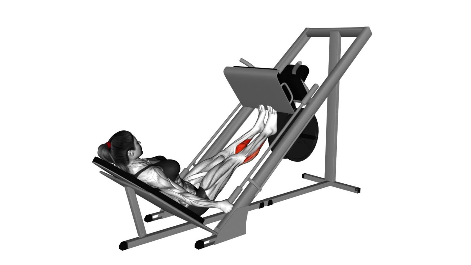 Sled Angled Single Leg Press (female) - Exercise Guide & Tips