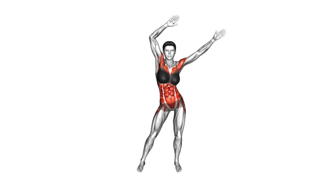 Standing Hip Frontal Rotation Arm Sways (female) - Exercise Guide & Tips